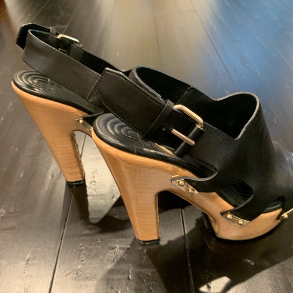 Givenchy | Shoes | Givenchy Wood Platform Heels In Black | Poshmark